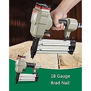meite 18 Gauge Brad Nails, 1-3/4-Inch 18GA Brad Nails, Galvanized Nail Gun Nails for Pneumatic, Electric Brad Nailer Gun (5,000 Counts)