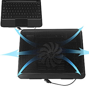 Laptop Pad, Non-Slip Stable Laptop Cooler, Laptop Cooler Stand with Fan and Height Adjustable, Laptop Cooler Cooling Pad with Cooling Fan, Adjustable Mounts Laptop Cooling Stand for Lap, Desk