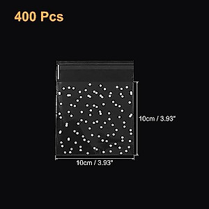 uxcell 400Pcs Clear Cello Bags, 3.9"x 3.9" Plastic Self Sealing OPP Cello Treat Bags Cello Poly Bags for Packing Cookies Candy Jewelry Gifts, Clear