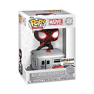 Funko Pop! Trains: D100 - Marvel, Miles Morales on Subway Car, Amazon Exclusive