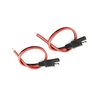 Meiyangjx SAE Connector Extension Cable, SAE Quick Connector Disconnect Plug SAE Automotive Extension Cable, Solar Panel SAE Plug (2Pack-30cm/1ft)