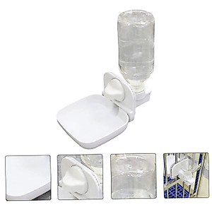 Balacoo 2 pcs automatic feeder bunny water dispenser poultry water bottle pet water dish bunny water fountain rabbit drinking bowl rabbit water bowl white birds plastic hedgehog cage