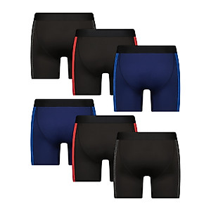 Everlast Mens Boxer Briefs Breathable Underwear for Men - 6 Pack Active Performance Mens Underwear (Medium)