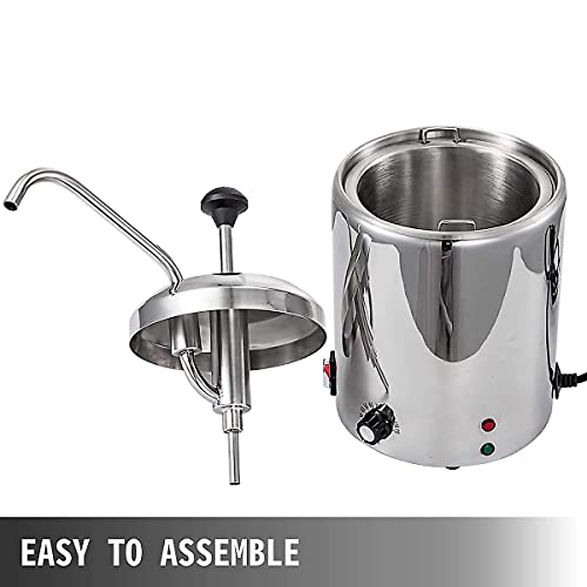 Cheese Warmer Dispenser, 1600W Electric Food Sauce Warmer Heater, Commercial Jam Heat Preservation Machine for Chocolate Butter Cheese