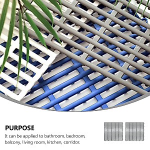 2pcs Carpet Waterproof Bath Mat Hydrophobic Floor Tile Mat PVC