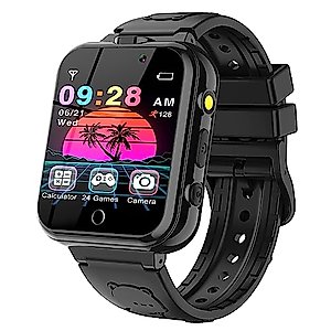 clleylise Kids Smart Watch Boys Girls,Smart Watch for Kids with 24 Games Alarm Clock Pedometer Music,Hd Camera Multifunction Touch Screen,Educational Gifts for Kids 3-14 Years Old