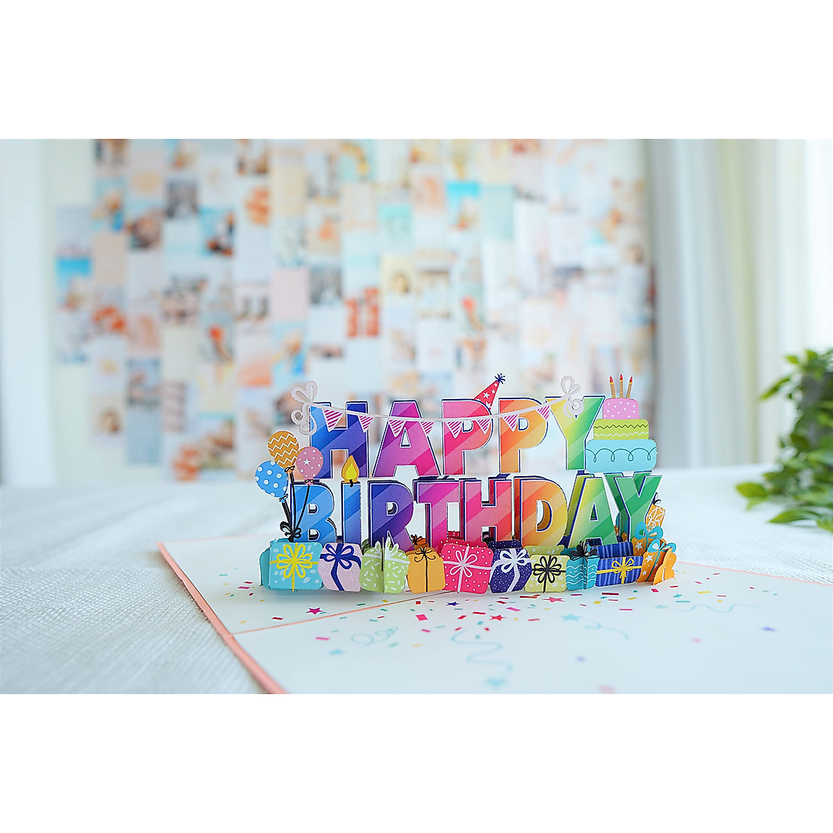 Rykamia Happy Birthday Pop Up Card With Envelop, 3D Birthday Card, Deluxe Birthday Card For Her, Pop Up Birthday Cards for Women, Birthday Greeting Card, Birthday Card For Him, Feliz Cumpleanos Abuela