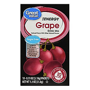 Great Value Grape Energy Drink Mix, 10ct (Pack of 6)