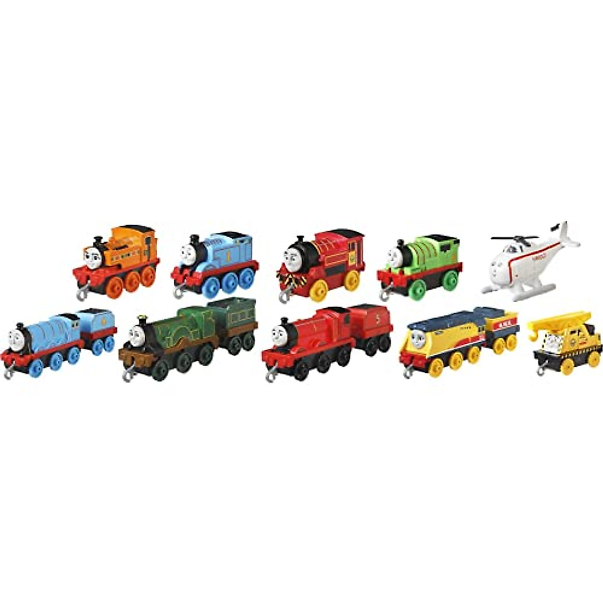 Thomas & Friends Diecast Toy Trains Sodor Steamies Set of 10 Push-Along Engines & Vehicles for Preschool Pretend Play Kids Ages 3+ Years