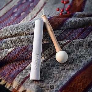 SITSANG Purple B Note Crystal Singing Bowl Crown Chakra 6 inch with Sponge Padded Bundle Bag and Singing Bowl Rubber Mallet and Suede Striker