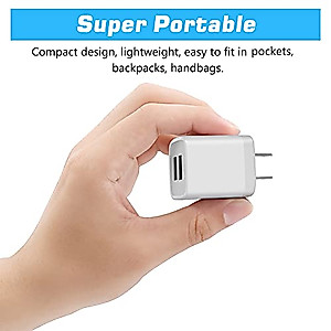 X-EDITION Wall Charger,4-Pack 2.1A Dual Port USB Power Adapter Plug Charging Block Cube for Phone 8/7/6 Plus/X, Pad, Samsung Galaxy S5 S6 S7 Edge,LG, Android (White)