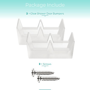 Framed Sliding Shower Door Opaque Bumpers Suitable for All Kinds of Shower Glass Moving Doors,Clear Shower Doors Bumper Pads Ideal for Use with Sliding Tub Enclosure,Shower Door Replacement Parts,2 Pc