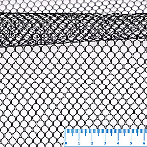 62 x 59 Inch Black Mesh Fabric Slightly Stretchy for Sewing Projects, Shopping Bag, Backpack Pocket and Straps and Netting Clothes