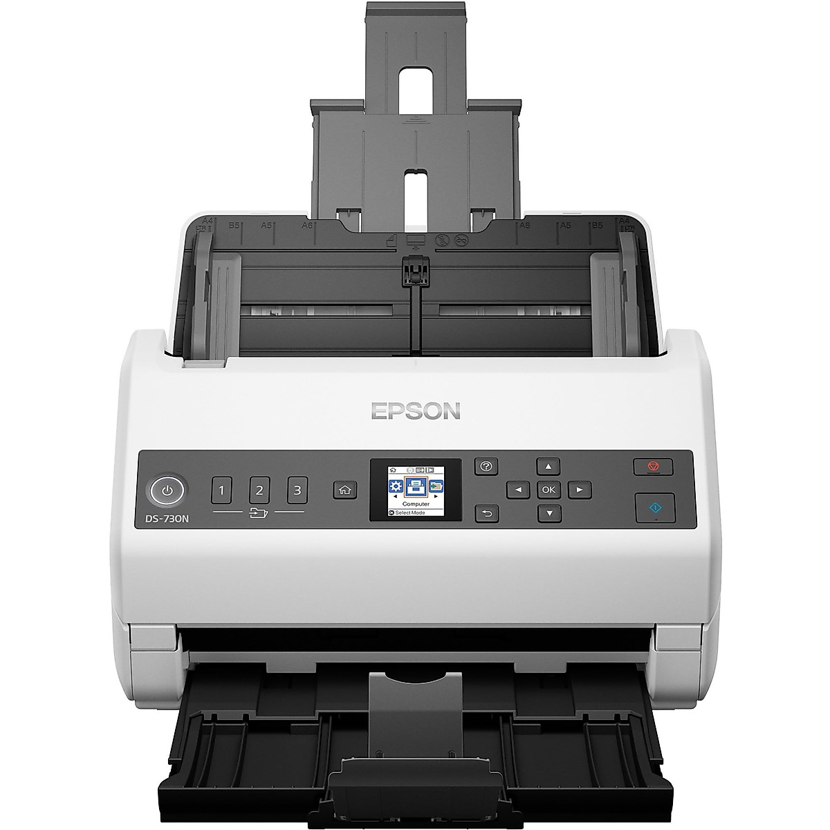 Epson DS-730N Network Color Document Scanner, 100-page Auto Document Feeder (ADF), Duplex Scanning