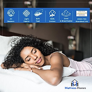 Mattress-Homes Queen 600 Thread Count 100% Cotton Sateen Weave Sheet Set, White Solid, 4 Piece