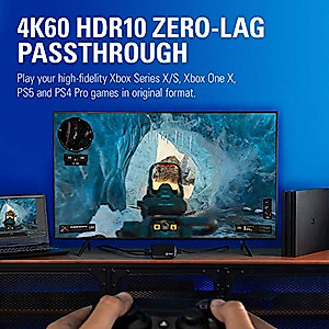 Elgato HD60 S+, External Capture Card, Stream and Record in 1080p60 HDR10 or 4K60 HDR10 with ultra-low latency on PS5, PS4/Pro, Xbox Series X/S, Xbox One X/S, in OBS and more, works with PC and Mac