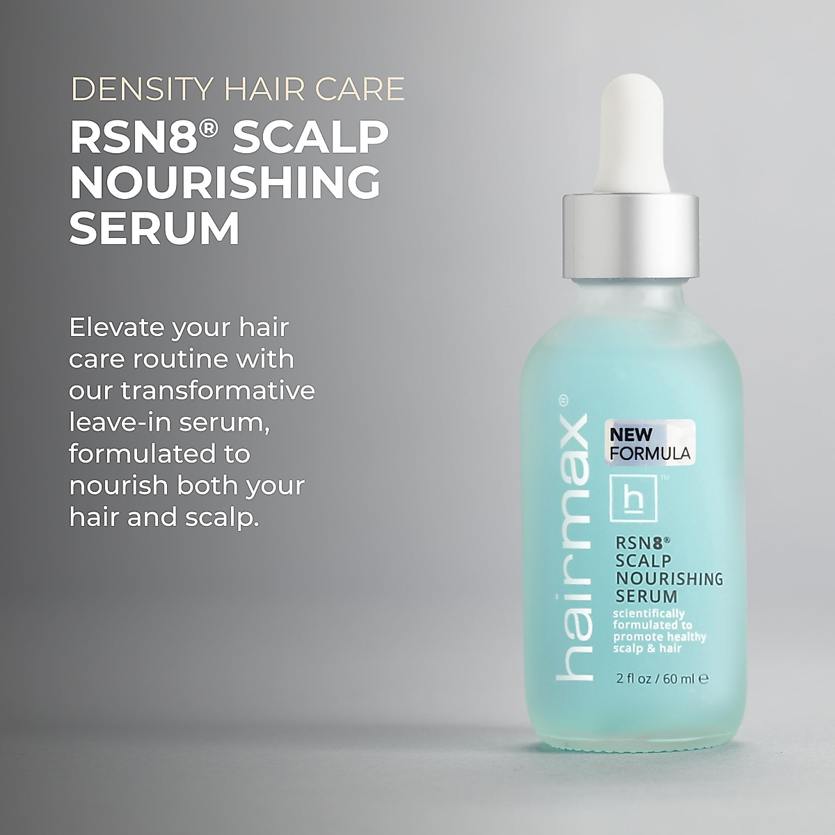 HairMax Hair Treatment Serum, 2 fl. oz, Natural, Drug Free, Supports Healthy Hair and Scalp Nourishing, Helps Fight Signs of Aging, Strengthens Hair