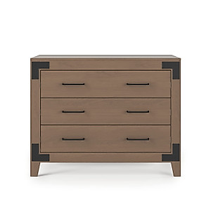 Child Craft Lucas 3 Drawer Dresser for Nursery or Bedroom, Plenty of Storage, Anti-Tip Kit Included to Prevent Tipping, Non-Toxic, Baby Safe Finish (Dusty Heather)