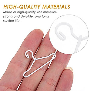 VICASKY Mini Doll Hanger 50pcs Mini Doll Clothes Hanger White Tiny Clothing Dress Gown Hanger Miniature Clothes Hanger Hanging Dress Closet Accessories 4X2. 2CM White Little Hangers
