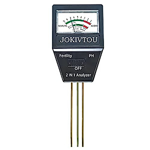 JOKIVTOU 2 in 1 Soil PH & Fertility Analyzer, Soil Test Kit for PH, Soil Testing Kit for Garden, Great for Gardening, Farming, Indoor, Outdoor,4th of July(No Battery Needed)