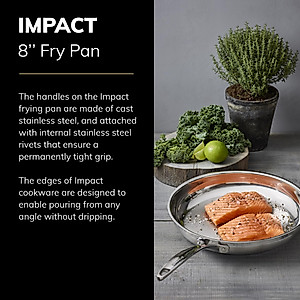 Scanpan Impact 8” Fry Pan - Made of Durable 18/10 Stainless Steel - Dishwasher & Oven Safe