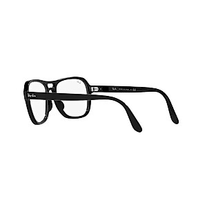 Ray-Ban RX4356V Stateside Square Prescription Eyewear Frames, Black/Demo Lens, 58 mm