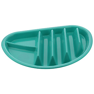 Arrow Home Products Fiesta Taco Plate, 4 Pack - Each Plate Includes 3 Taco Holders Plus 2 Compartments - BPA Free Plastic, Made in the USA, Dishwasher Safe - Teal Blue