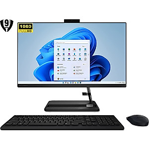 Lenovo IdeaCentre AIO 3i, 21.5" FHD All-in-One Desktop, Intel Pentium Gold 7505 Processor, 16GB RAM 1TB HDD, DVD RW Drive, Wireless Keyboard & Mouse, Windows 11 Home, Black