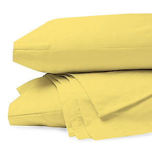 SUPREME ELEGANCE King Size Yellow Lemon Bed Sheet Set, 400TC Deep Pocket Bed Sheets for King Bed, 100% Cotton Fall Bedding Sheets, Deep Pockets Cooling Sheets for Gifting