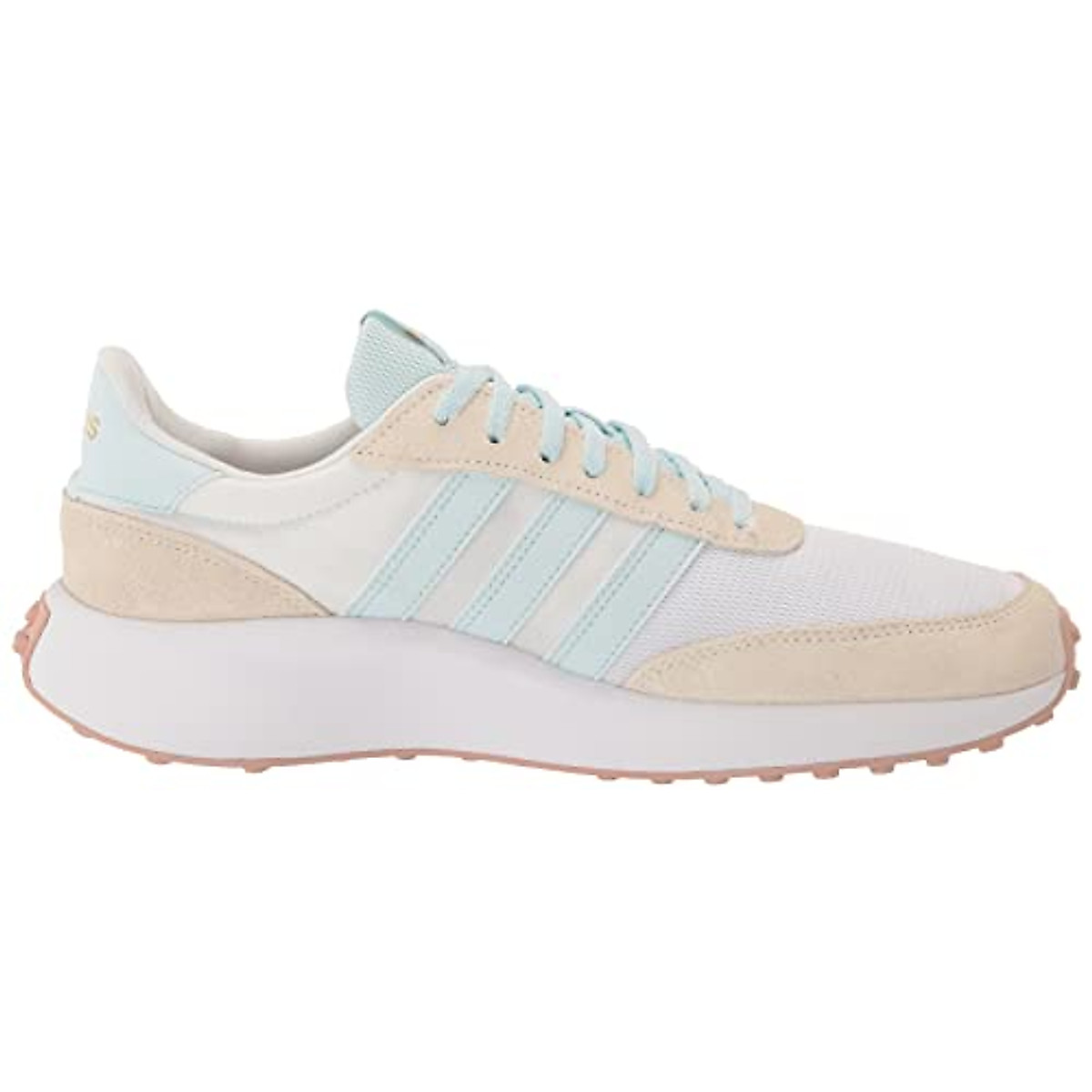 adidas Women's 70s Running Shoe, FTWR White/Almost Blue/Off White, 8