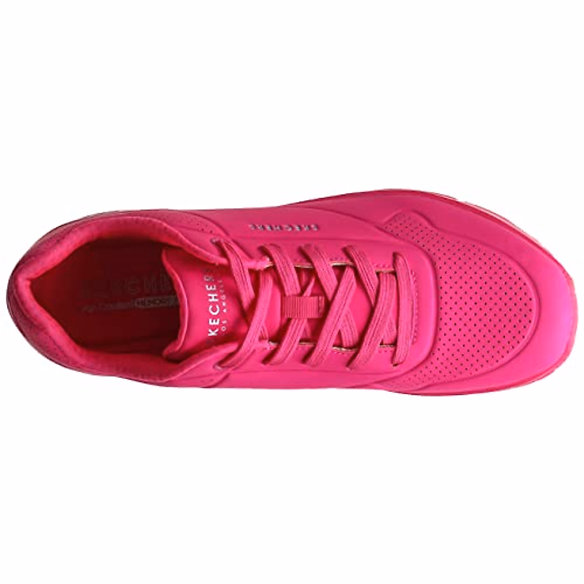 Skechers womens Skecher Street Women's Uno - Night Shades Sneaker, Pink Hot Pink Durabuck Htpk, 7.5 US