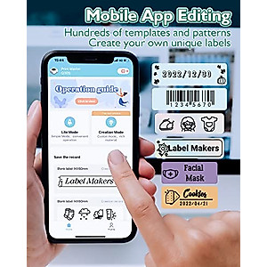 Phomemo Mini Label Maker Q30S Bluetooth Small Label Maker Machine, Handheld Label Maker Wireless Thermal Labeler Printer, for Home Office Organization, Green