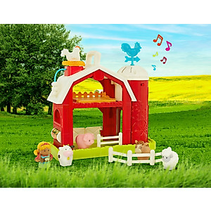 Battat – Farm Animal Toys – 10Pc Toy Farm Set For Kids, Toddlers – Toy Barn & Farm Animals – Music & Animal Sounds – Pretend Play Toy – Musical Farm Playset