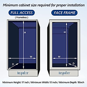 Insputer Pull Out Trash Can Under Cabinet, Under Sink Trash Can Pull Out with Silicone Handle, 35qt Under Cabinet Trash Can Pull Out Kit for Kitchen Sink, Pantry, Garbage Can Not Included