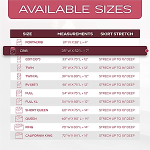 MAXI Crib Size (28 X52) Mattress Pad - Luxurious Cotton Sateen Mattress Protector - Soft and Breatheable Mattress Cover - Mattress Pad Protects Mattress from Dust, Dirt, Spills, and Stains.