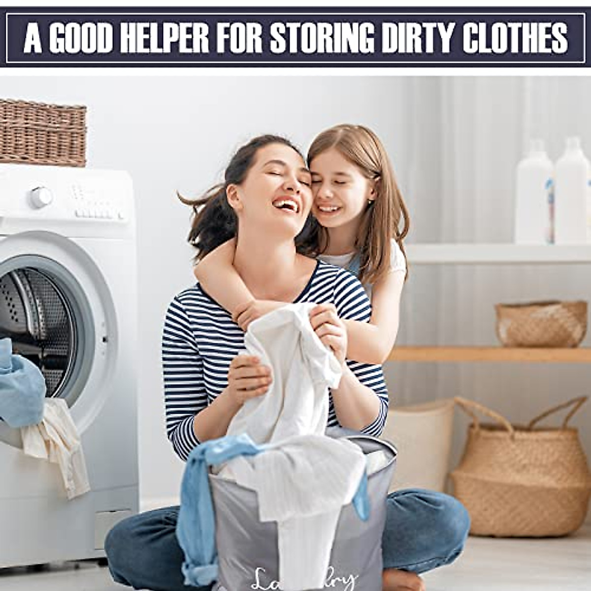 4 Pack Travel Laundry Bag Waterproof Wet Dirty Bag Machine Washable Clothes Organizer Bag Washing Travel Accessories for Packing Storage Hamper Basket, 12 x 14 Inch, 17 x 22 Inch, Gray, Black