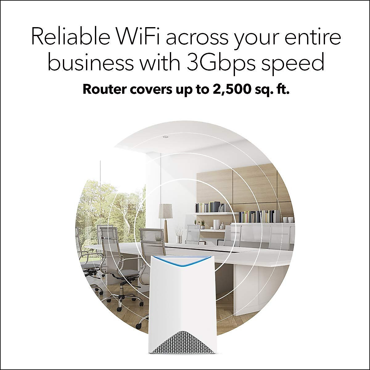 NETGEAR Orbi Pro Tri-Band WiFi Router for Business with 3Gbps speed (SRR60) | 1 router covers up to 2,500 sq. ft. | Expandable as your business grows | Insight Cloud Management (Renewed)