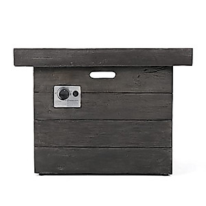 Christopher Knight Home Dakota Magnesium Oxide Square Gas Fire Pit, Grey