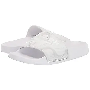 Reebok Women's Fulgere Slides Sandal, White/Skull Grey, 7