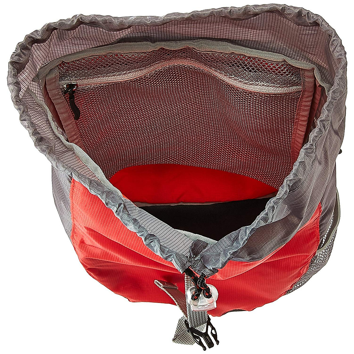 Lewis N. Clark Lightweight Packable Backpack Bag w/RFID Pocket, Red/Gray, 18 inch