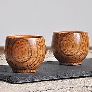 Tea Cup Portable Creative Drinking Cup Bar Drinkware Water Mug Wooden Handmade Coffee Cup