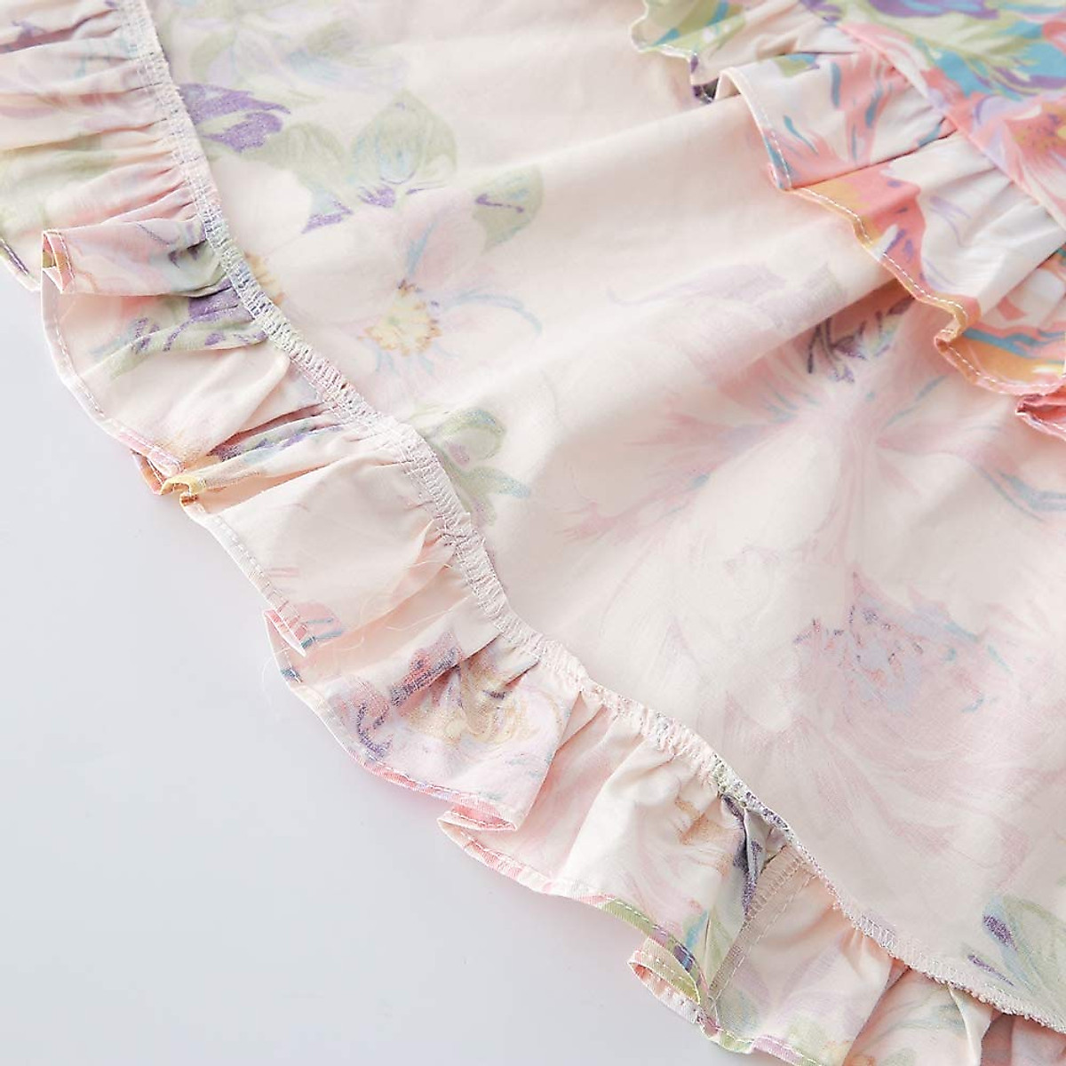 Toddler Vintage Floral Girls Dress Baby Backless Sundress Sleeveless Matching Outfits (US, Age, 2 Years, 3 Years, Pink)