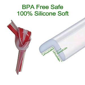 Edge Protector Strip 100% Silicone, Baby Proofing, 5m/16.4ft Pre-Tape Adhesive Soft Corner Protectors for Kids, Corners Clear Guardsfor Kids Safety, Child Table Cabinets Furniture Bumper