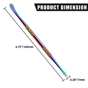 HARSKIYER 6pcs Wax Carving Tools, 4.75 Inch Stainless Steel Double-Ended Sculpting Spoon Tool Clay Sculpting Tools Wax Carving Sculpting Tools (Rainbow)