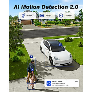 ANNKE 8CH Security Camera System, 3K Lite Surveillance DVR with 4 x 1080P Wired CCTV IP66 Cameras with Full Color Night Vision, AI Human/Vehicle Detection, Remote Access, 1TB Hard Drive