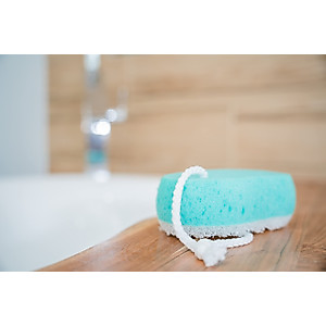 Scrubbing Bath Shower Body Sponge for Woman Man Kids -4 Pack- MR. Sponge Energizing Double Sided Bath Relaxing Massage Scrubbing Body Scrubber Loofah Deep Cleansing Loofah Exfoliating Body Scrubber