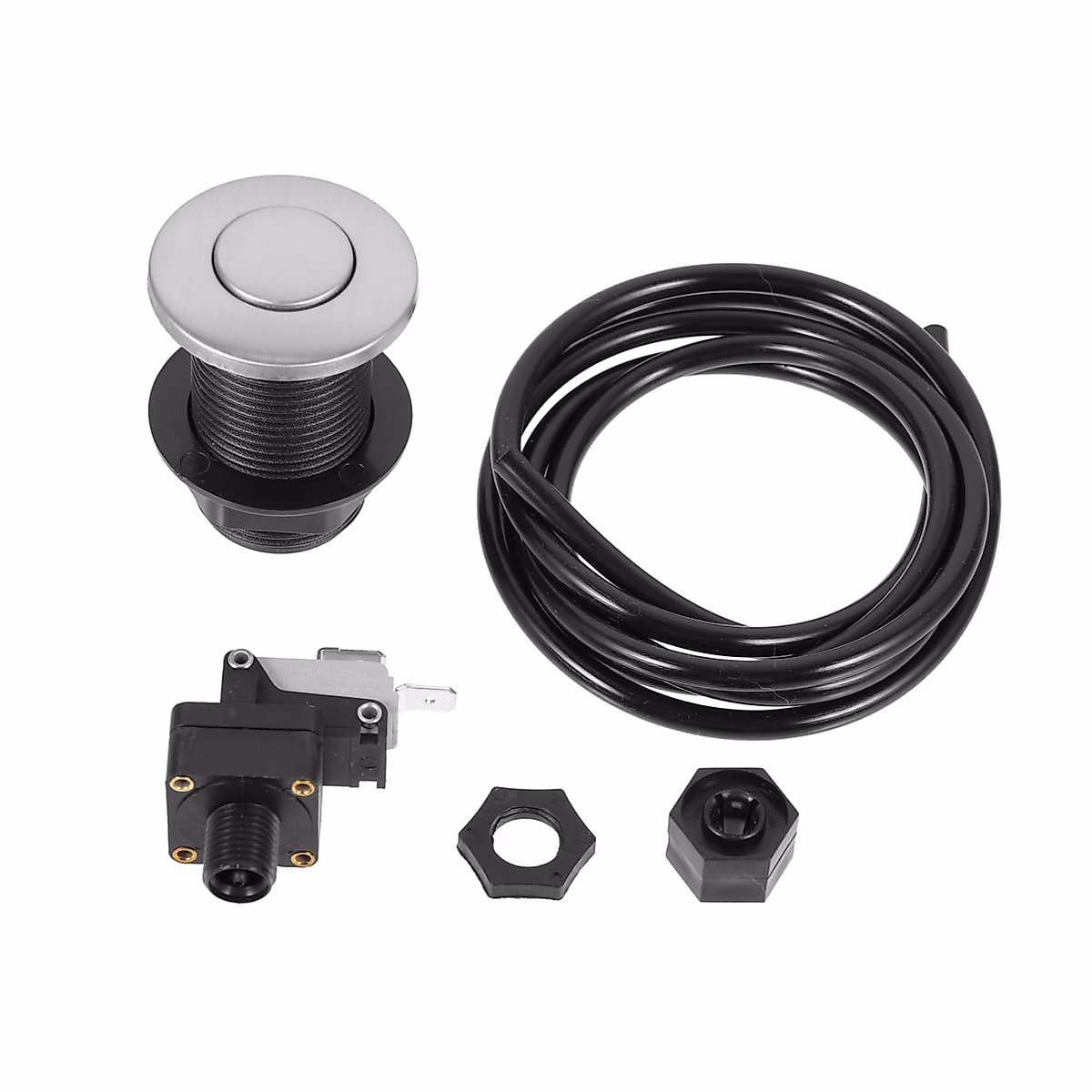 Artibetter 1 Set Pneumatic Switch Garbage Disposal Parts Garbage Disposal Supplies Air Switch Garbage Disposal Kit Bathtub Disposal Air Stainless Sink Kraus Abs Stainless Steel Start Switch