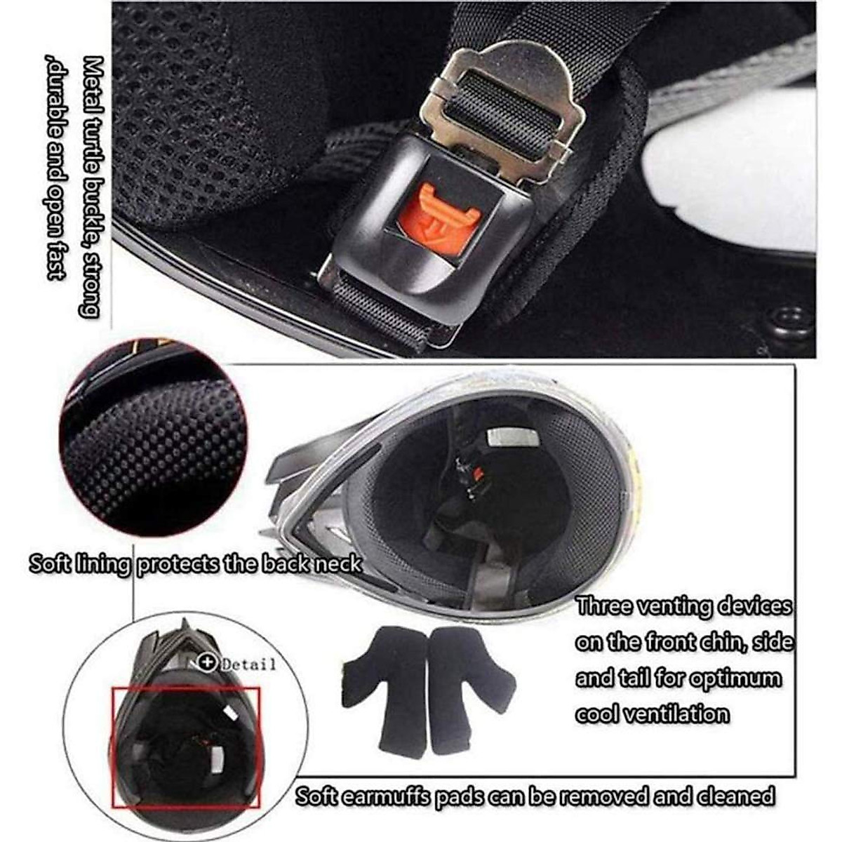 Motocross Unisex-Child Motocross Helmet Kids Youth ATV Off-Road Dirt Bike Motocross Helmet Gear Combo Gloves Goggles for Boys & Girls DOT Approved Motocross Helmet