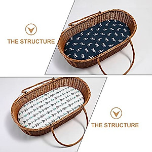 Toddmomy Toddler Bedding Set 3pcs Stretchy Changing Pad Cover Bassinet Sheet Diaper Changing Pad Table Sheets Cotton Diaper Crib Sheets for Baby Boy Girl Toddler Bed Mattress