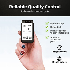 245XL246XL Ink Cartridge Replacement for Canon Ink Cartridge 245 and 246 PG-245 244 PG-243 Compatible with Canon Printer MG2525 MG2420 MG2920 MG3020 mx490 MX492 TR4520 TS3120 TS202 (1Black1Color)